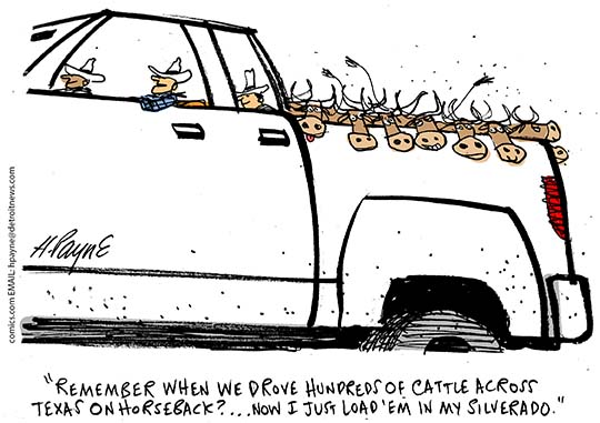 Henry Payne » Cartoon: Cattle Silverado