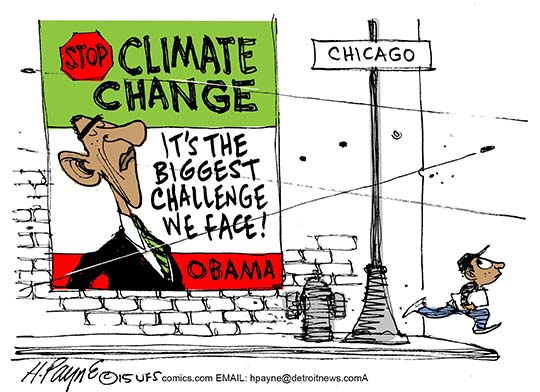 Henry Payne » Cartoon: Biggest Challenge Climate Change?